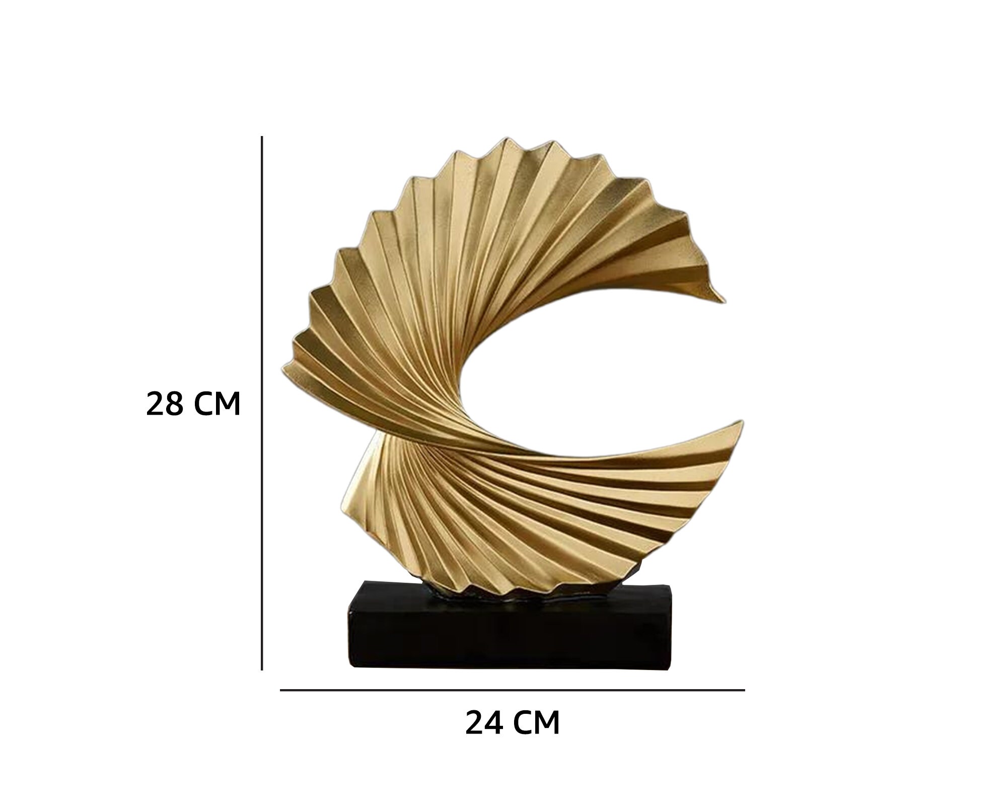 Abstract Modern Resin Sculpture Golden Statue for Home and Office Decor ...