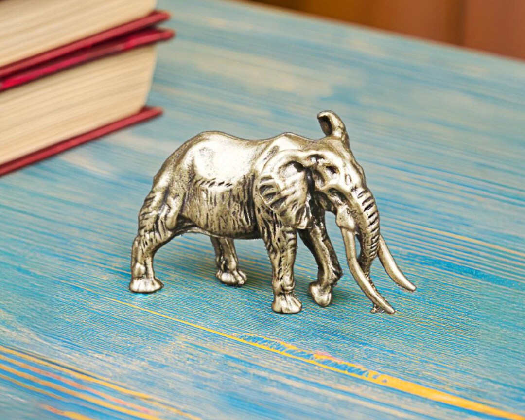 Solid Copper Mammoth Figurine Antique Miniature Tea Pet & Table ...