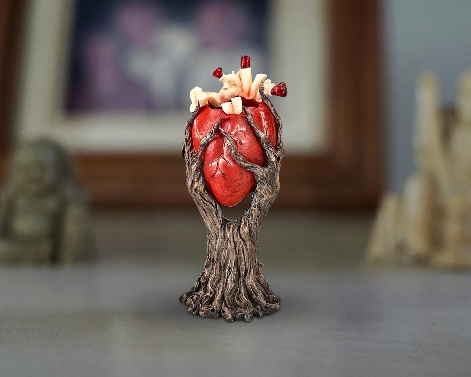 Halloween Heart Anatomy Tree Man Statue Resin Crafts Decorative ...