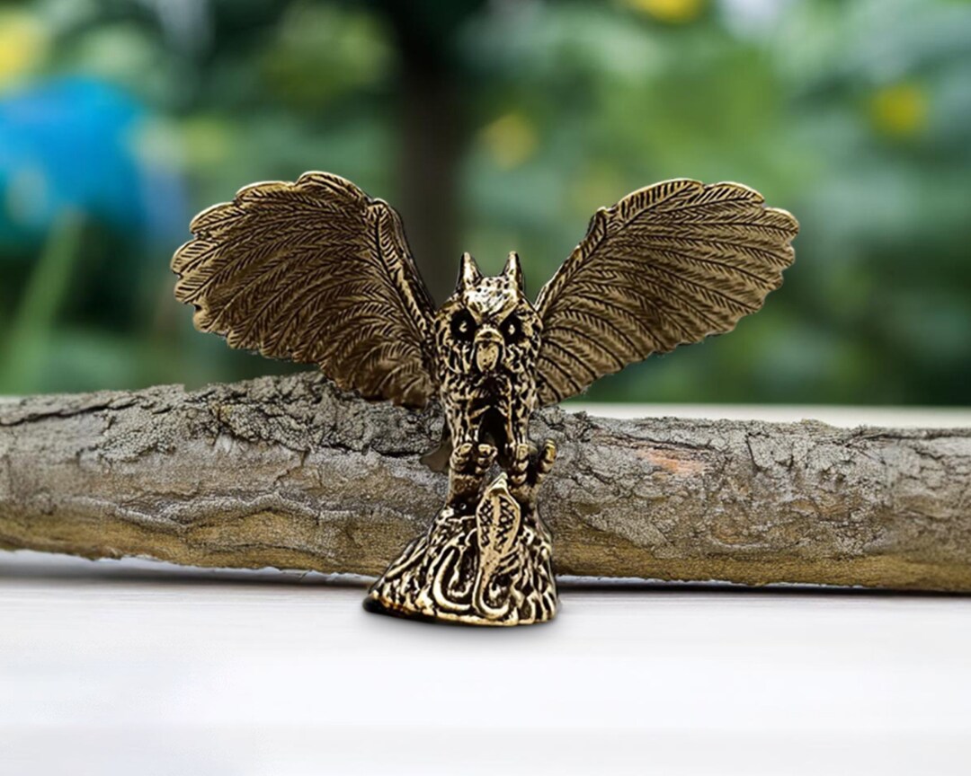 Brass Miniature Owl Figurine Art Collection Ornament & Birthday Gift - Etsy