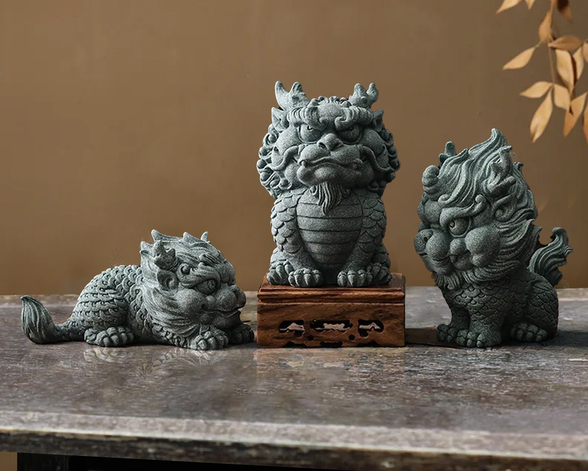Chinese Kirin Tea Pet Ornament Lucky Beast Pixiu Tea Plate Fish Tank ...