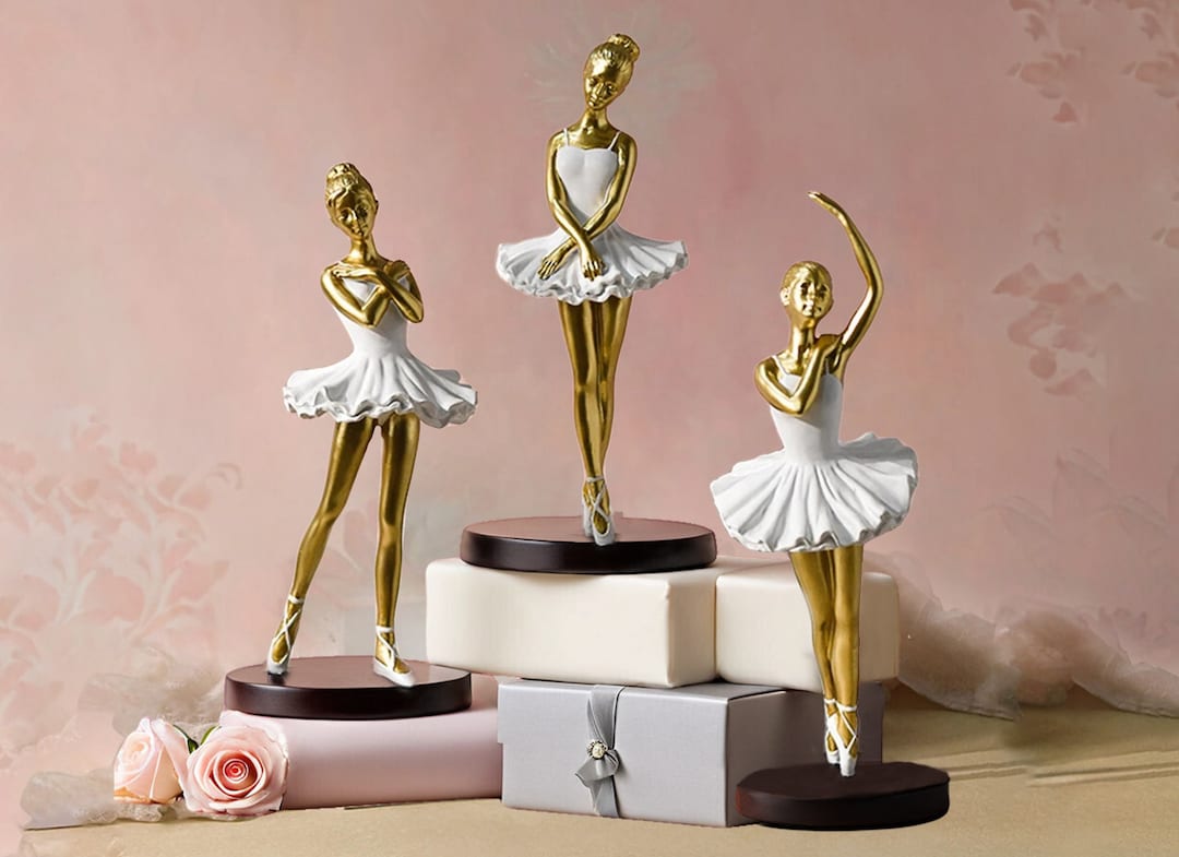 Elegant Nordic Ballerina Statue Figurine: Ballet Dancer Sculpture - Etsy