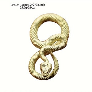 Vintage Solid Brass Coiled Snake Desk Ornament: Copper Animal ...