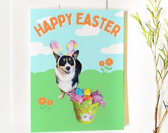 Dog Easter Card Happy Easter Card Dog Card Pug Card Easter - Etsy