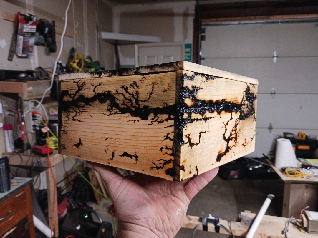 Fractal Wood Burnt Storage Box - Etsy