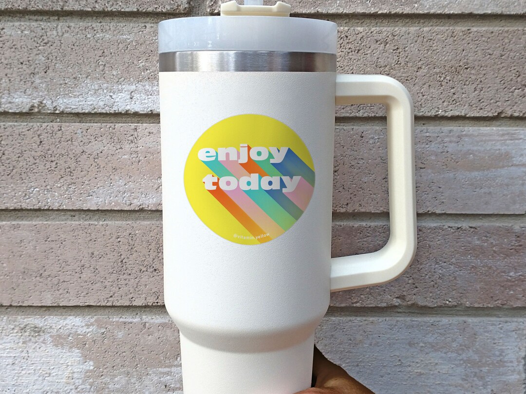 Colorful Enjoy Today Rainbow Circle Sticker . Christian . Planner ...