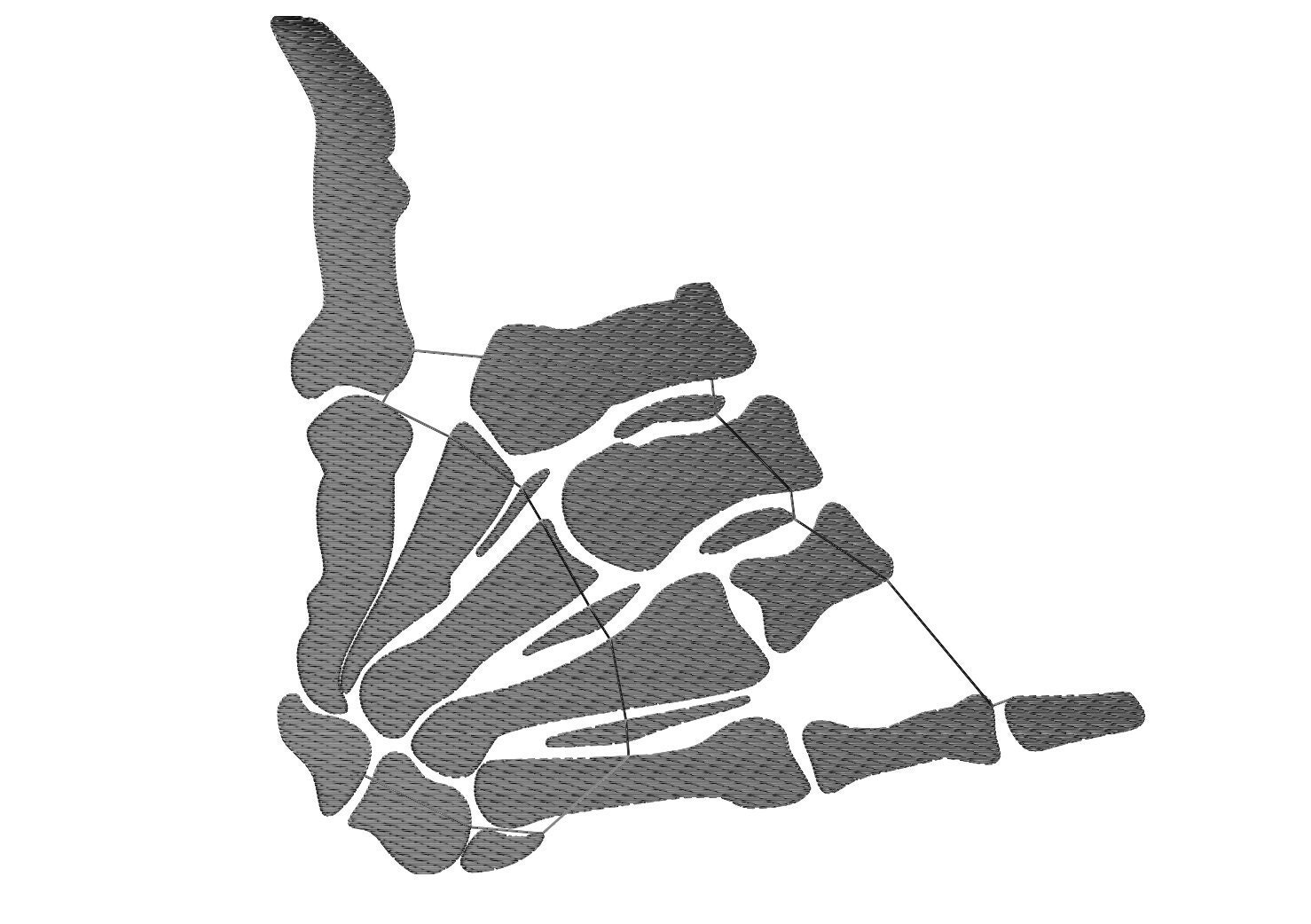 Skeleton Hand Embroidery Design (PES, DST, JEF) - Etsy