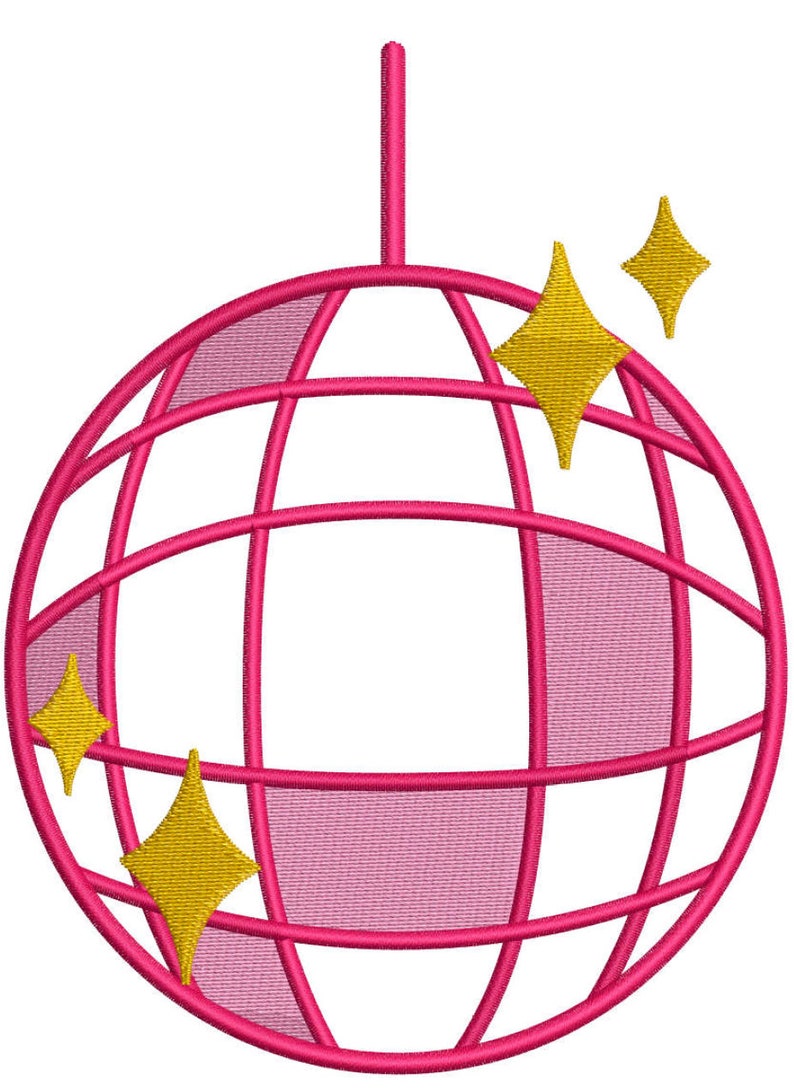 Disco Ball Embroidery Design (PES, JEF, DST) - Etsy