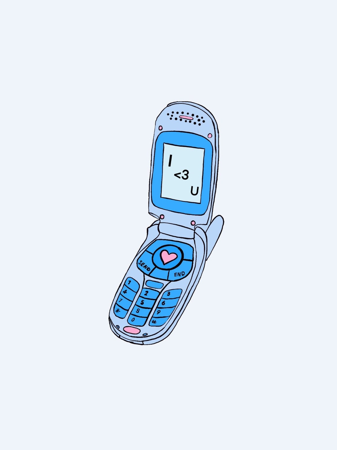 Y2k Flip Phone Embroidery Design PES - Etsy