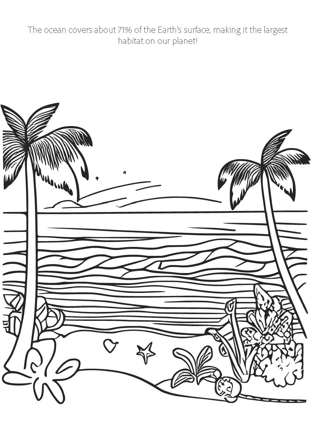 Ocean Theme Printable Coloring Pages - Etsy