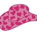 Pink Cow Print Cowboy Hat Embroidery Design - Etsy