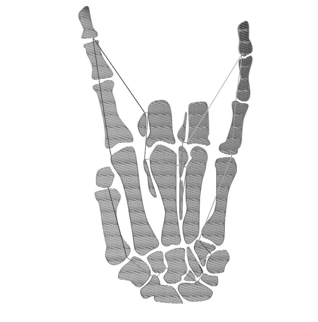 Skeleton Hand Embroidery Design - Etsy