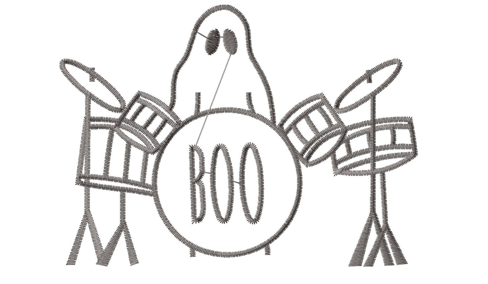 Ghost Drummer Embroidery Design PES, JEF, DST - Etsy