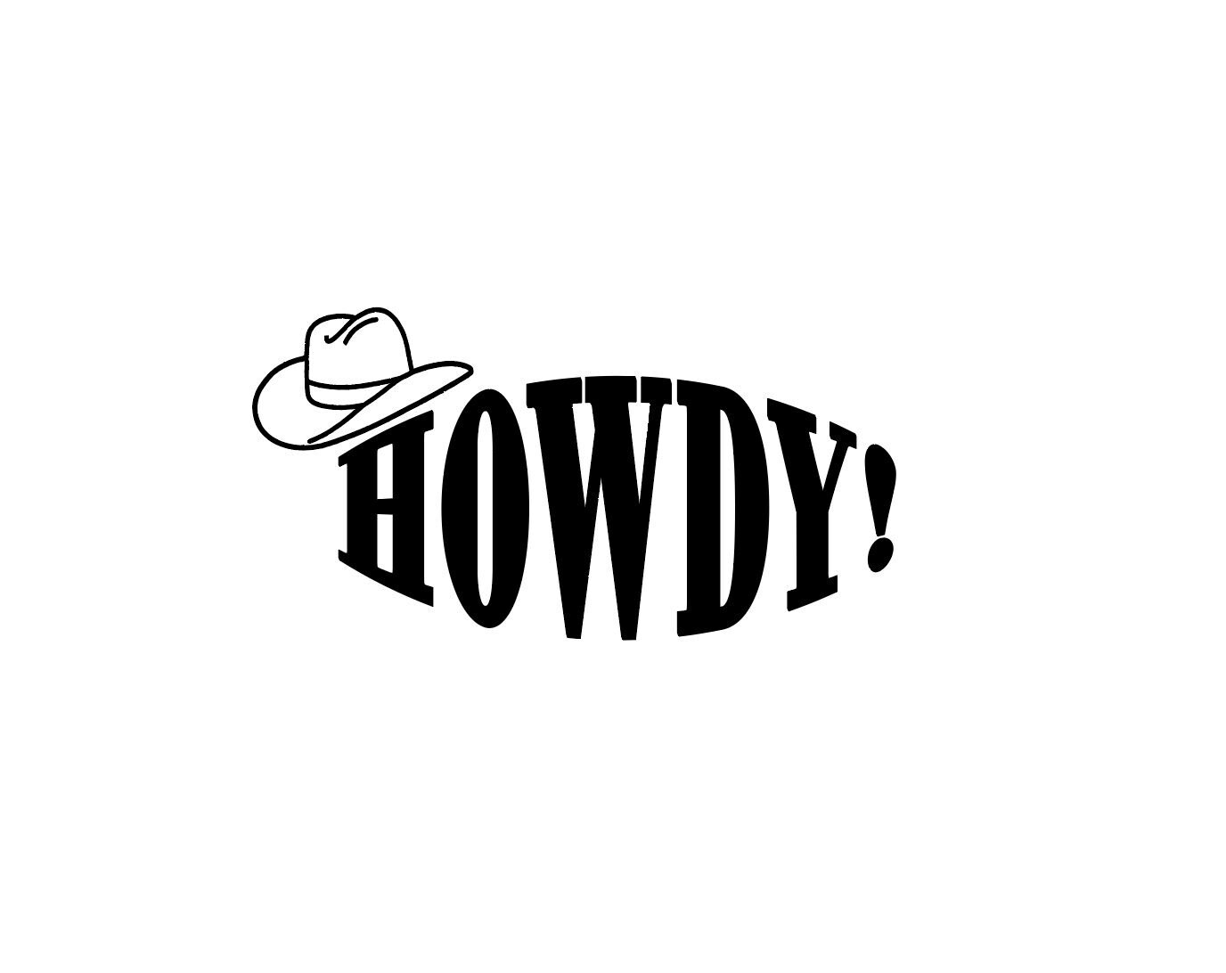 Howdy Cowboy Hat Embroidery Design PES,JEF,DST - Etsy
