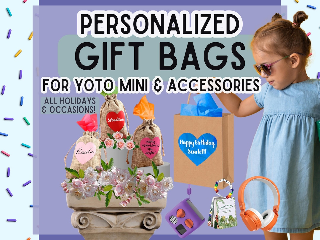 Personalized Yoto Gift Bag Pouch for Cards, Mini, Custom Holiday ...
