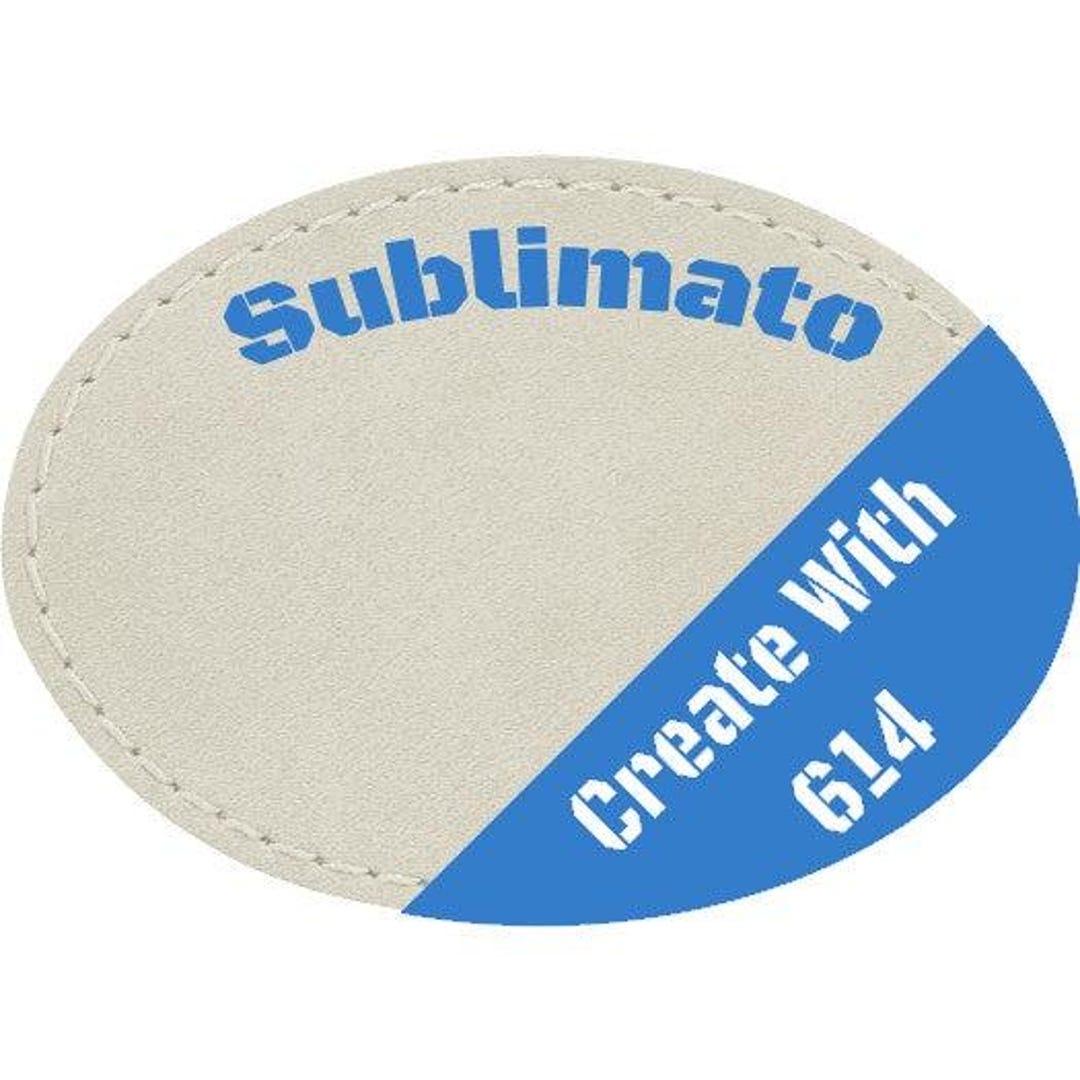 Sublimato Sublimation Leatherette Faux Leather Patch Oval 3.5 X 2.5 ...
