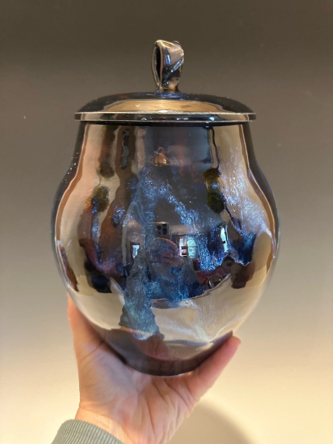 Hand Made Cremation Urn, Ceramic Cremation Urn, Lidded Jar, Wheel ...