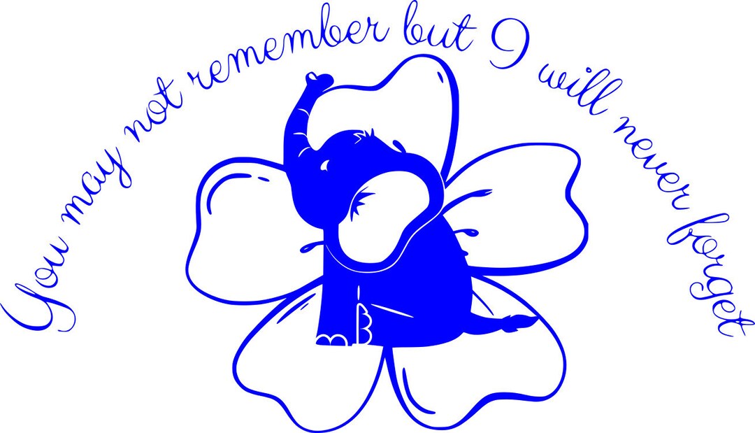 Digital Download, Dementia Awareness, Memory Loss, Forget-me-not Flower ...