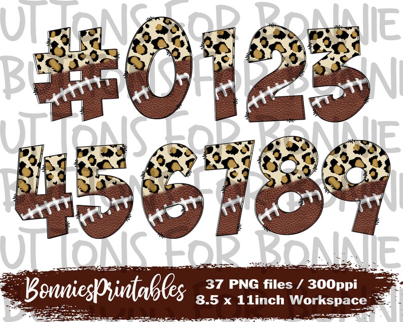 Football Png, Alphabet, Doodle, Clipart, Letters, Numbers, DTG ...