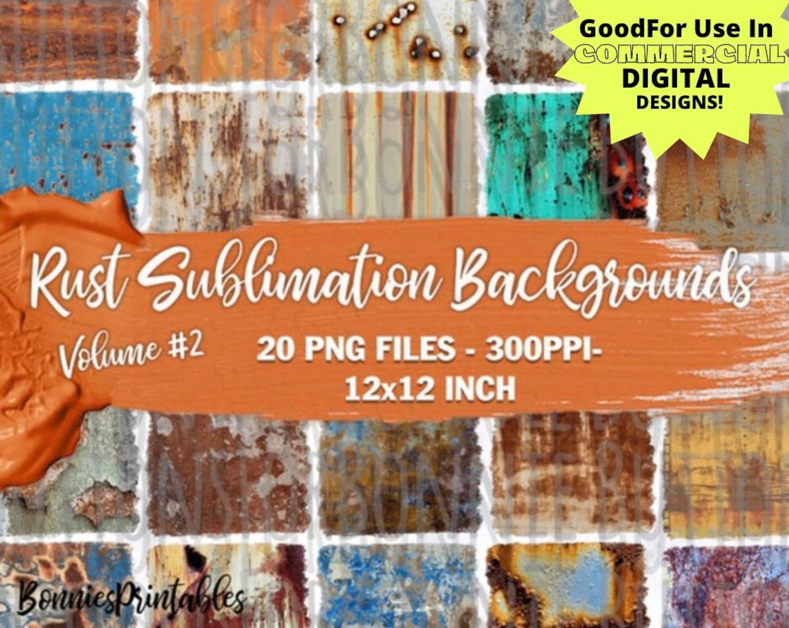 Rust Png, Rustic Digital Background, Commercial Use Clipart ...