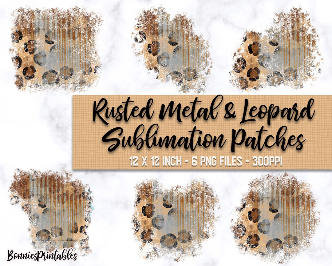 Sublimation Patches, Grunge, Leopard, Cheetah, Pattern, Rust, Metal ...