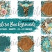 Western Backgrounds, Country Backgrounds, Teal, Rustic Wood Digital ...