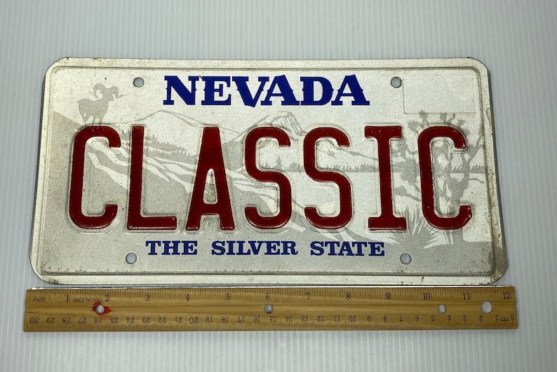 EXPIRED 1980's to 1990's Nevada the Silver State Embossed Vanity ...