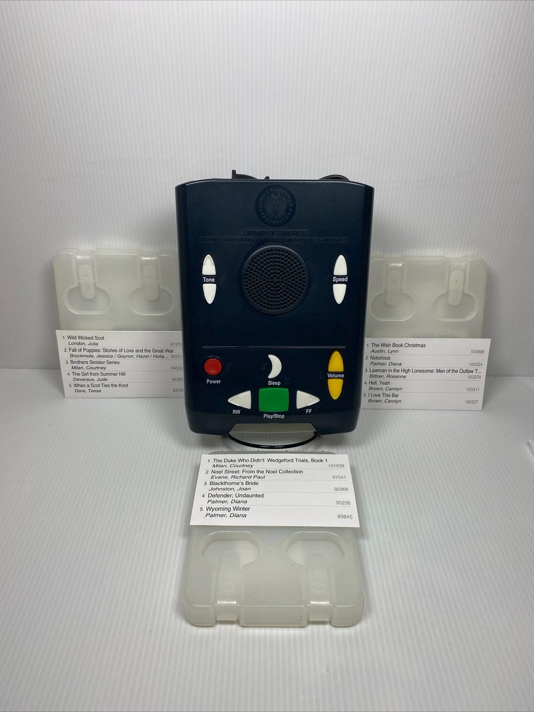 Digital Talking Book Player for the Blind Mod: DS1 3 Cartridges 15 Audio Books Lot of 4 Items - Etsy