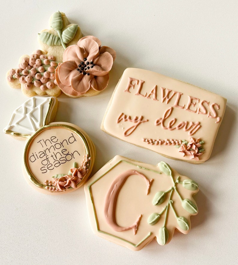 Custom Floral Cookies - Etsy