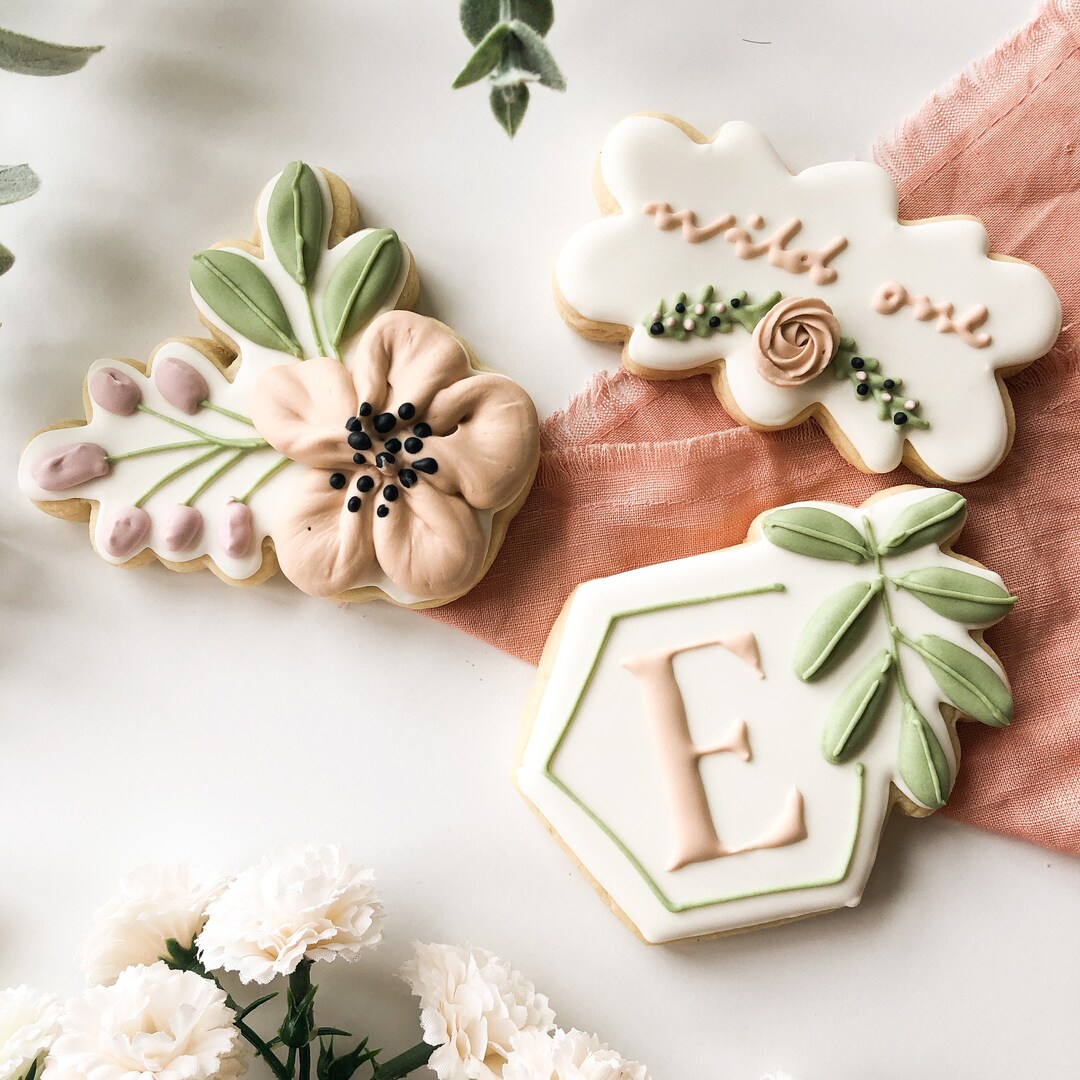 Custom Floral Cookies - Etsy