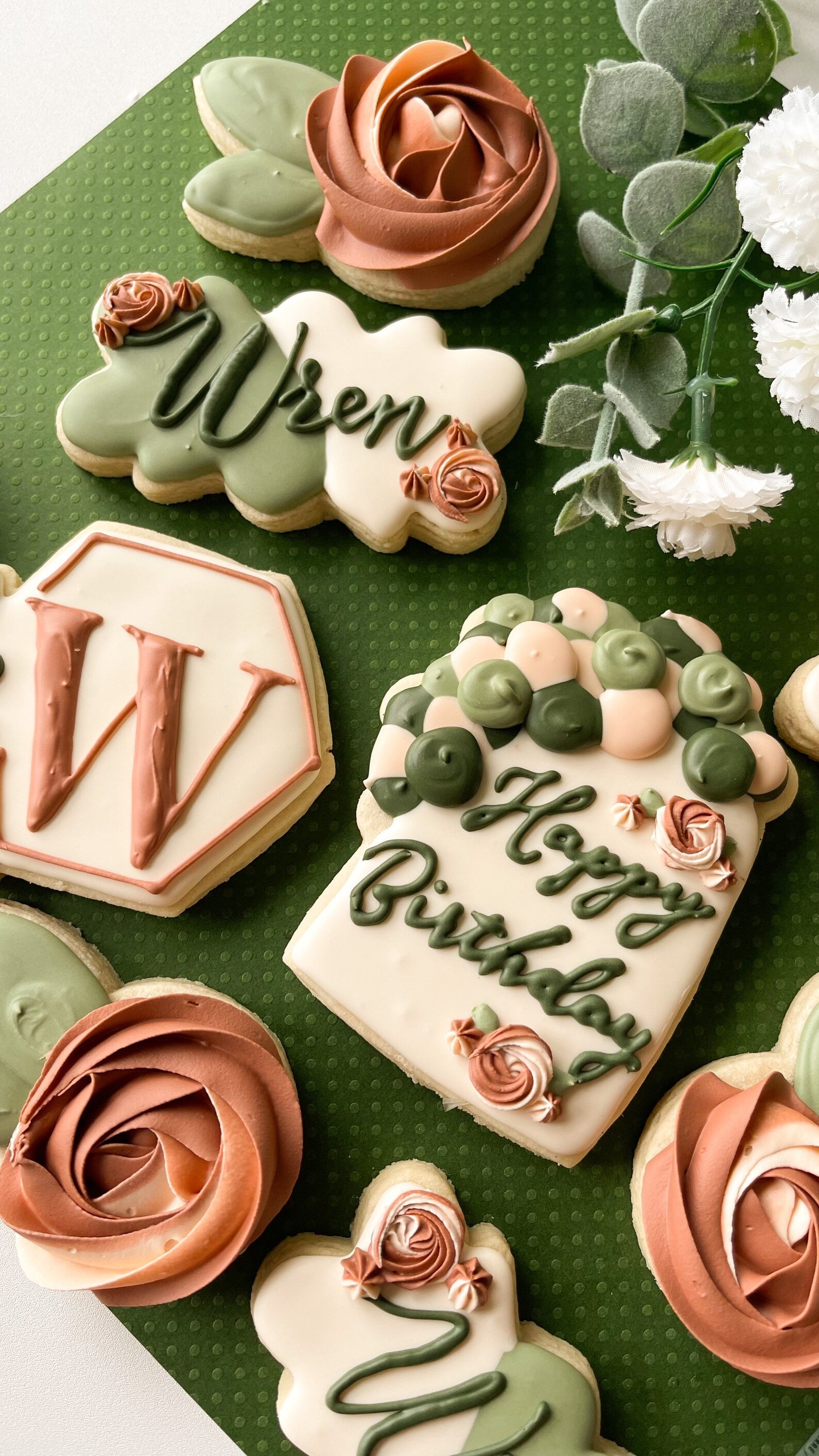 Custom Floral Cookies - Etsy