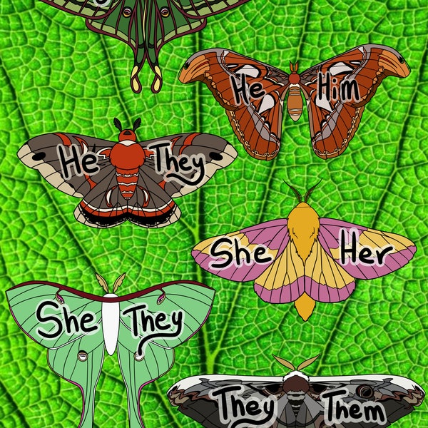 Pronoun Pins - Etsy