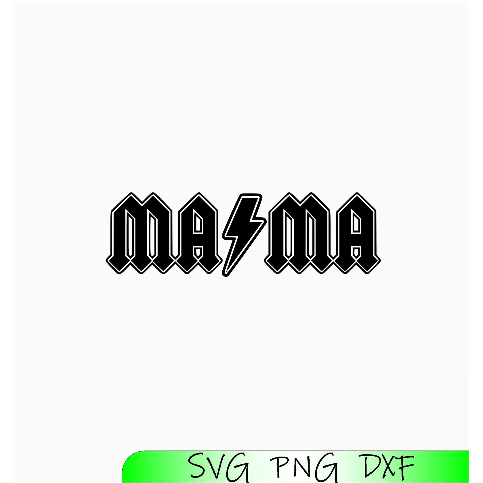 Mama Mom ACDC Rocker Mom SVG PNG - Etsy Australia