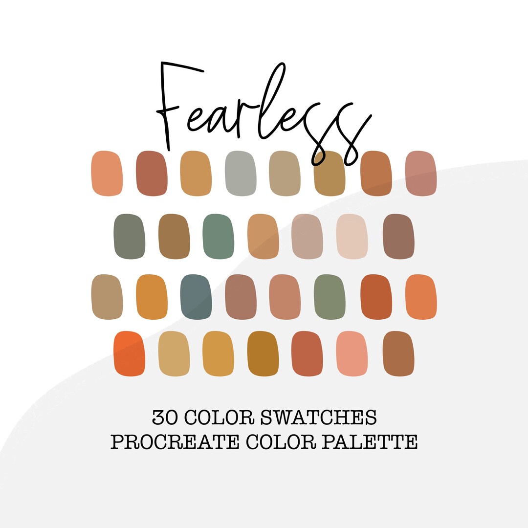 Fearless Procreate Color Palette / Procreate / Instant Download - Etsy UK