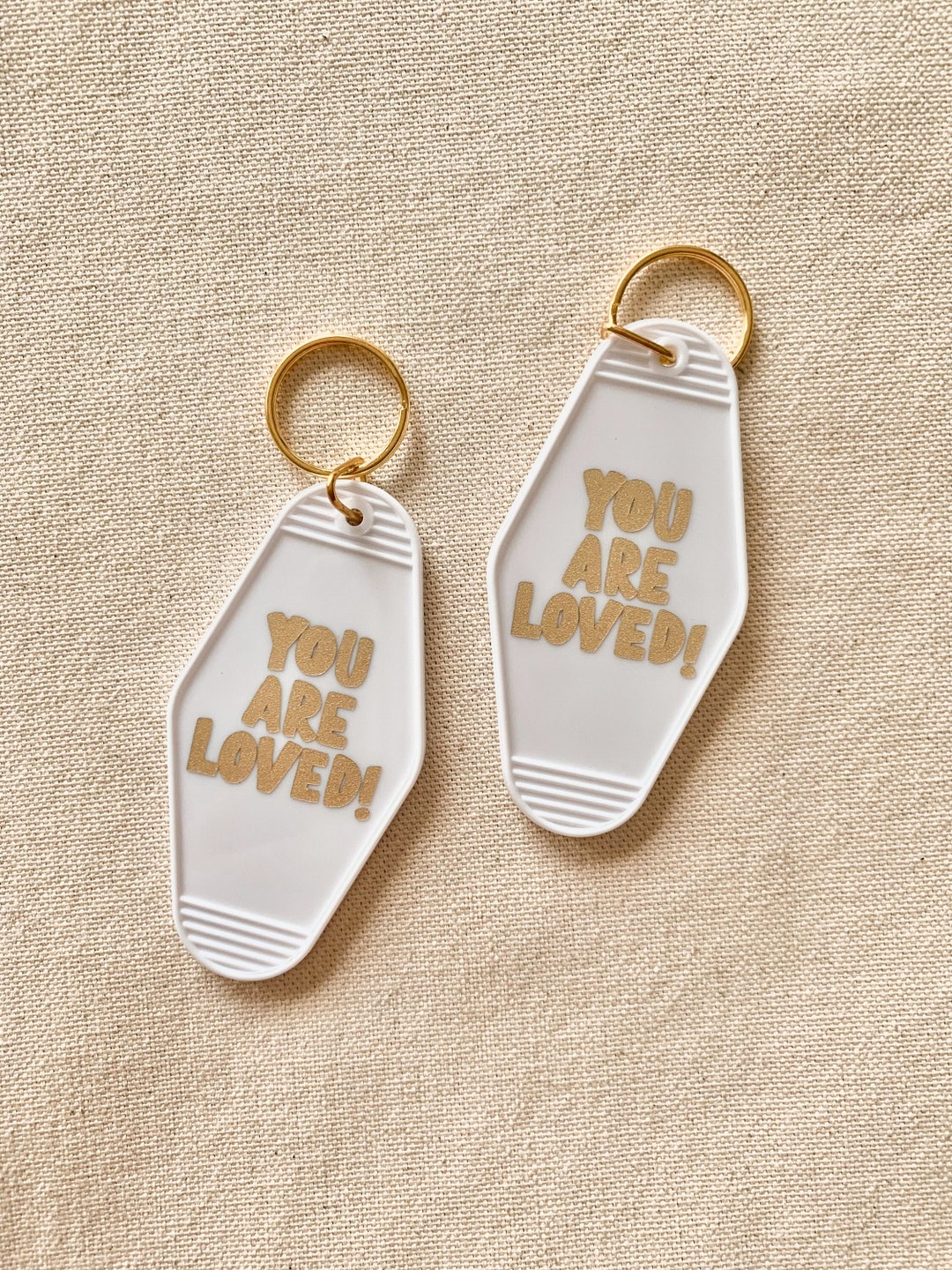 You Are Loved White Acrylic Keychain / Aesthetic Keychain / Cute ...