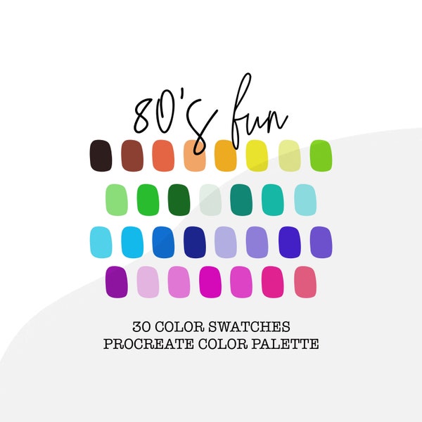 80s Color Palette - Etsy