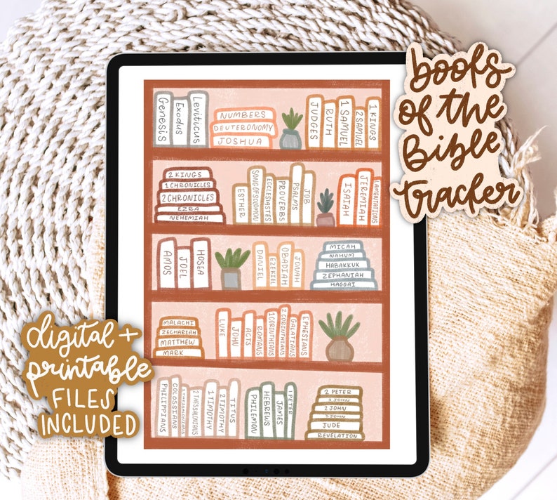 Bible Reading Tracker / Bible Bookshelf - Etsy