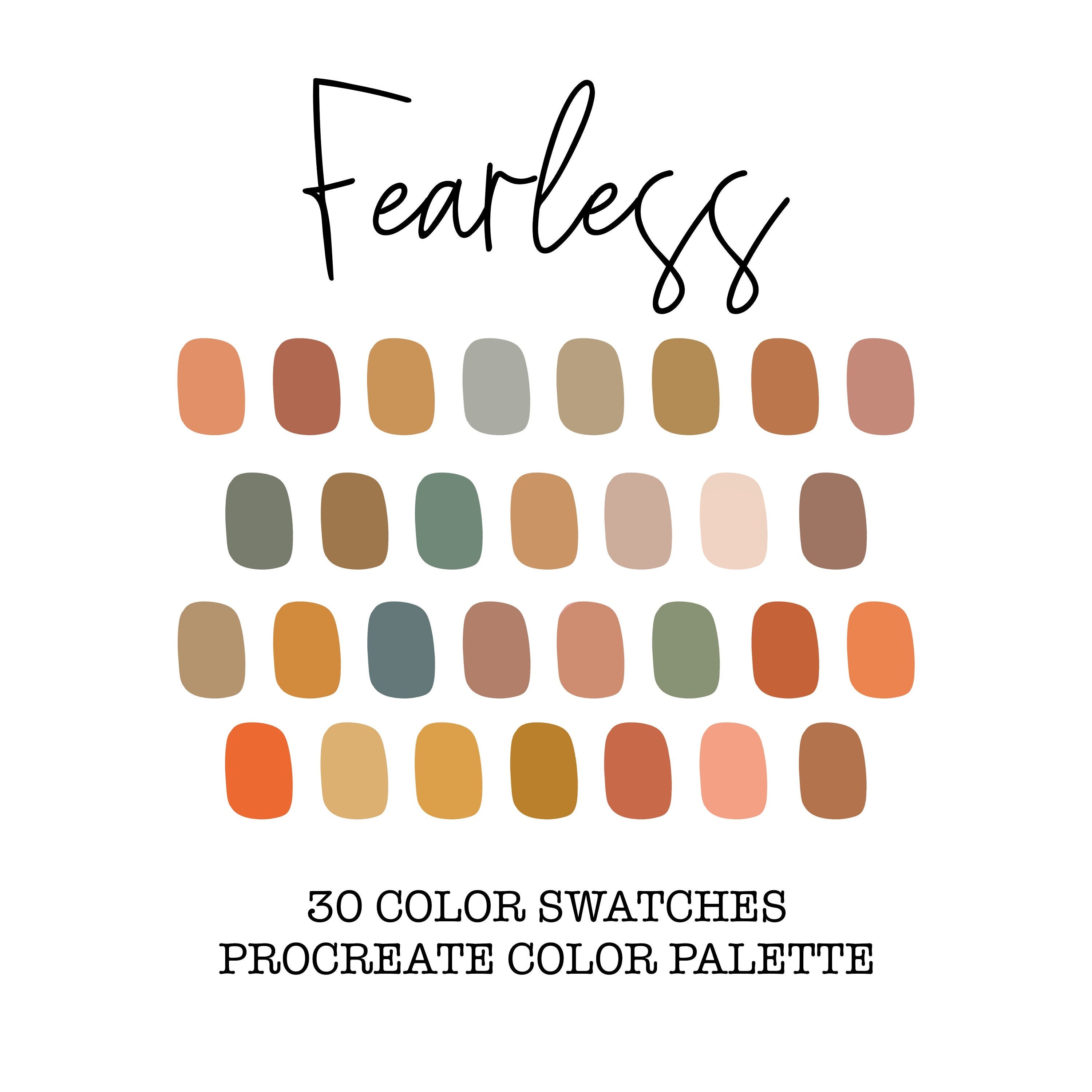 Fearless Procreate Color Palette / Procreate / Instant - Etsy