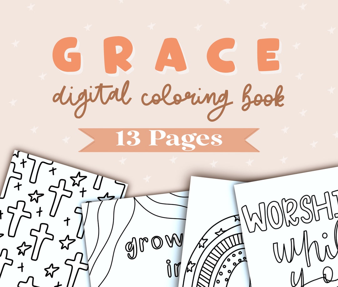 Grace Digital Coloring Book / Digital / Instant Download - Etsy