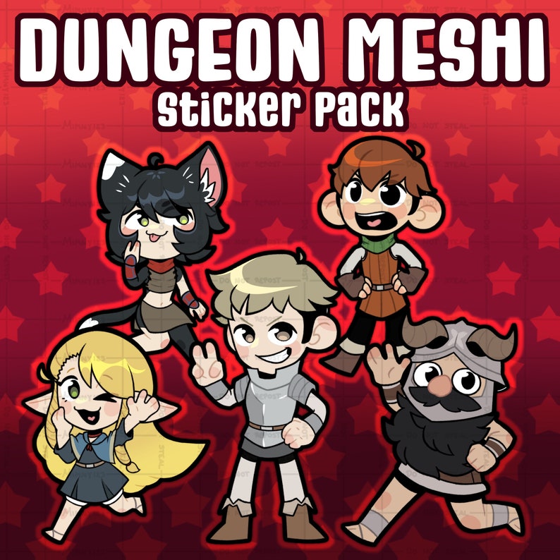 DUNGEON MESHI Sticker Pack - Etsy