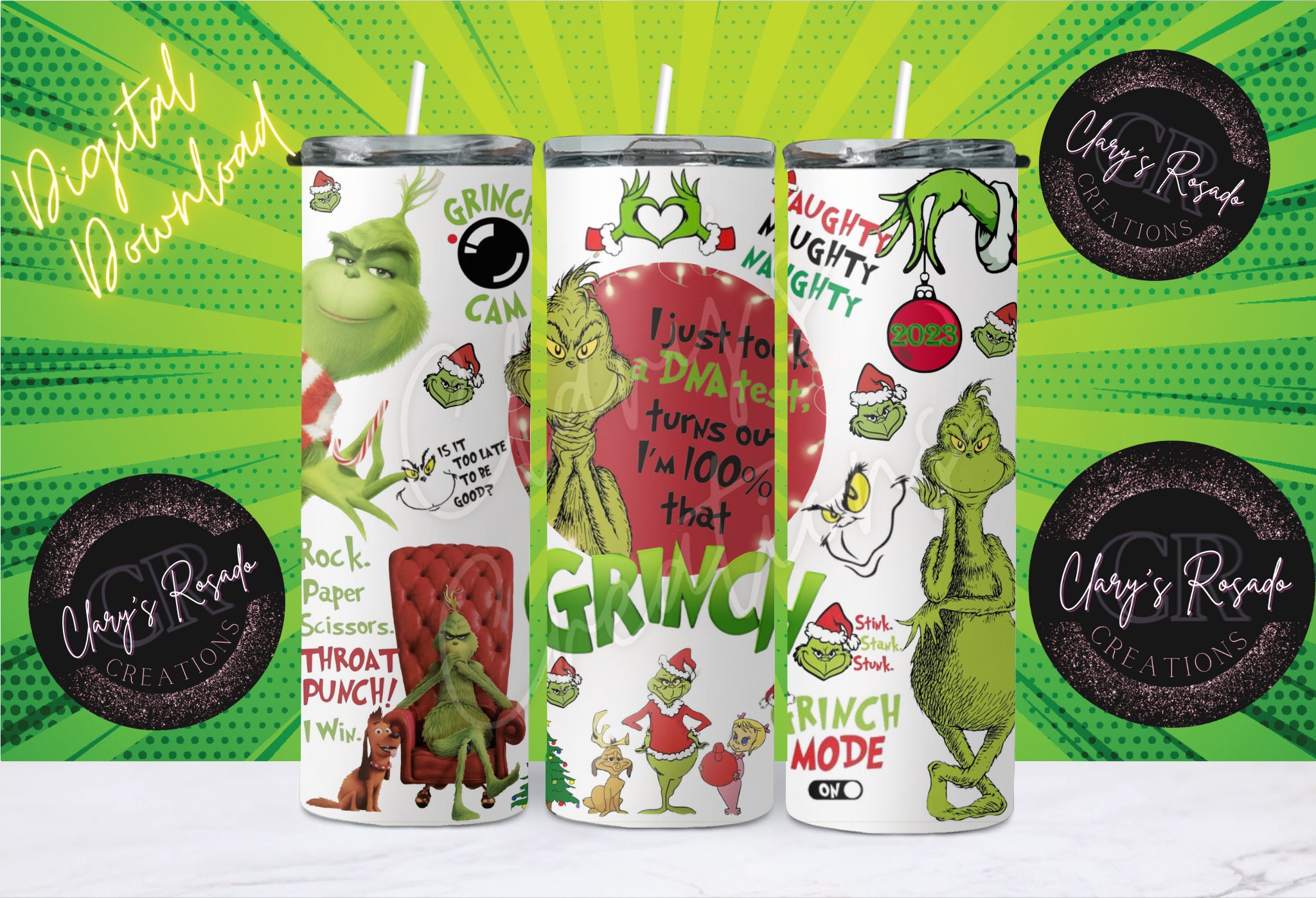 The Grinch 20oz Png Digital Download. - Etsy