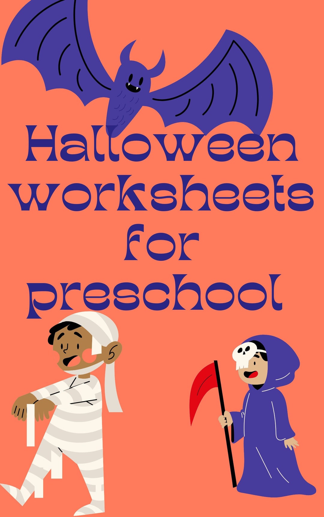 Halloween Worksheets For Kids Etsy
