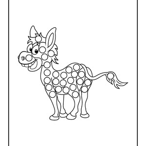 Donkey Drawing Dot Dot - Etsy