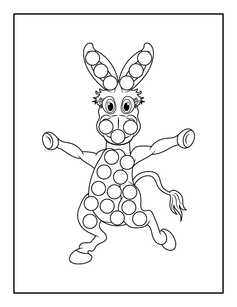 Donkey Drawing Dot Dot - Etsy