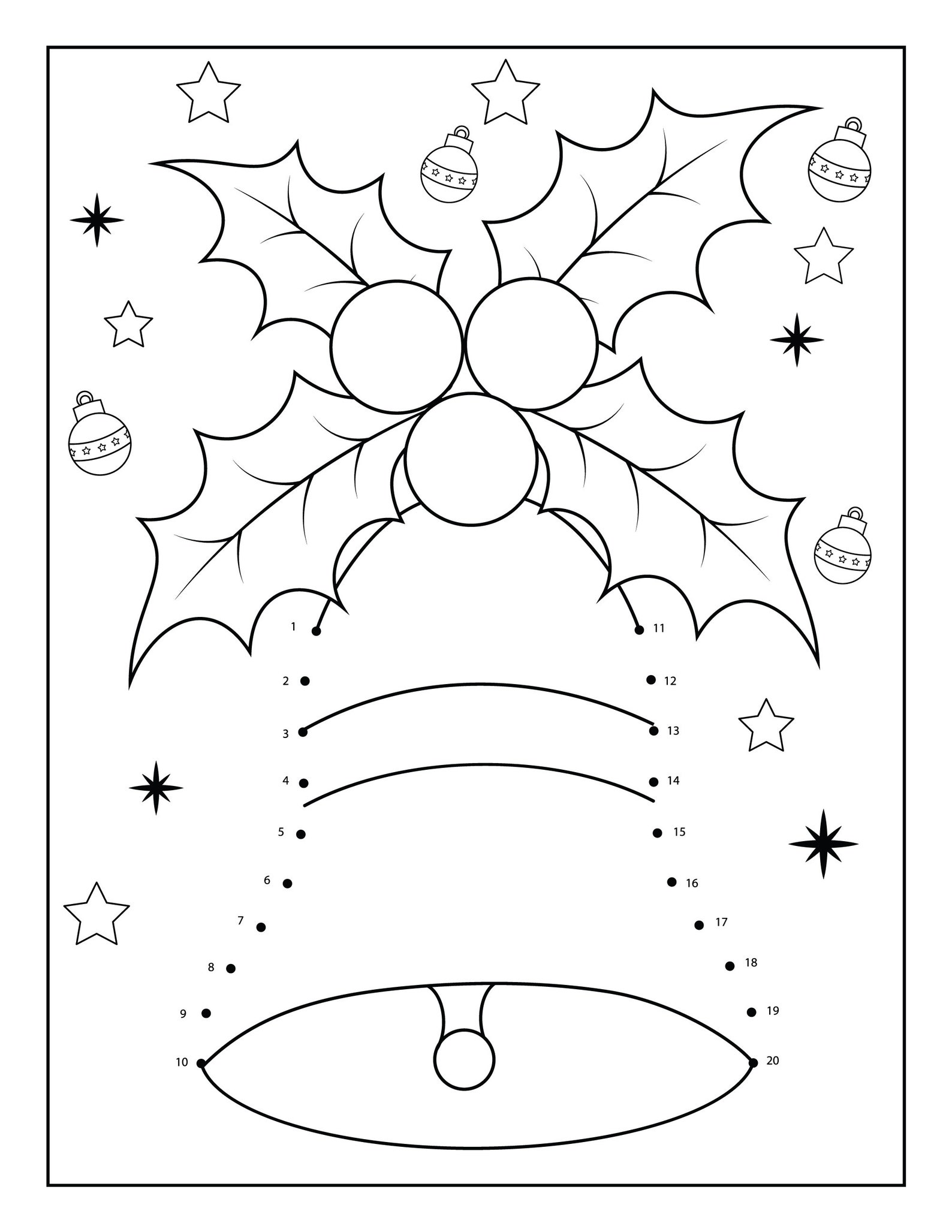 Christmas Dot-dot Coloring Worksheets - Etsy