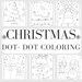 Christmas Dot-dot Coloring Worksheets - Etsy