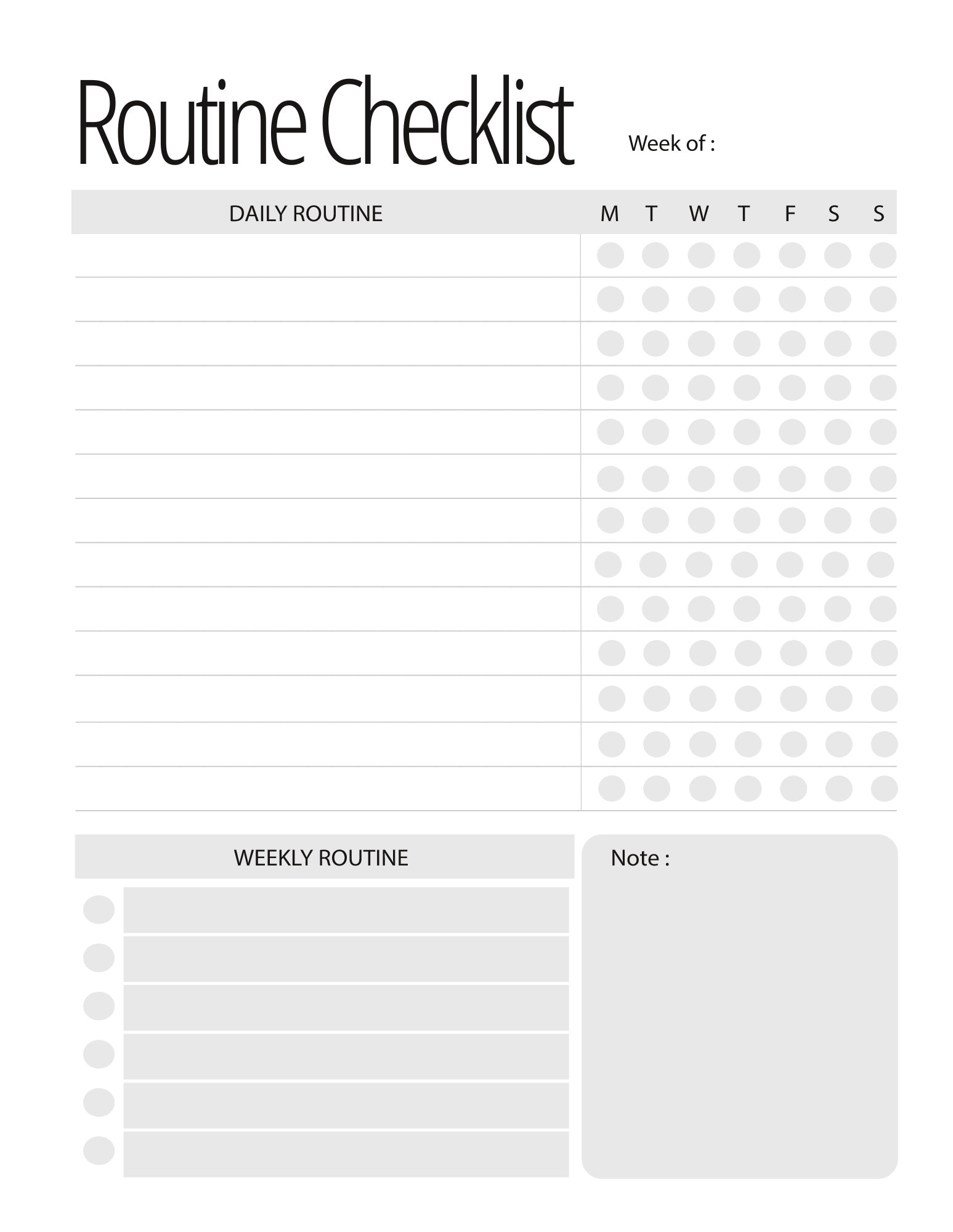 Daily Routine Check List - Etsy