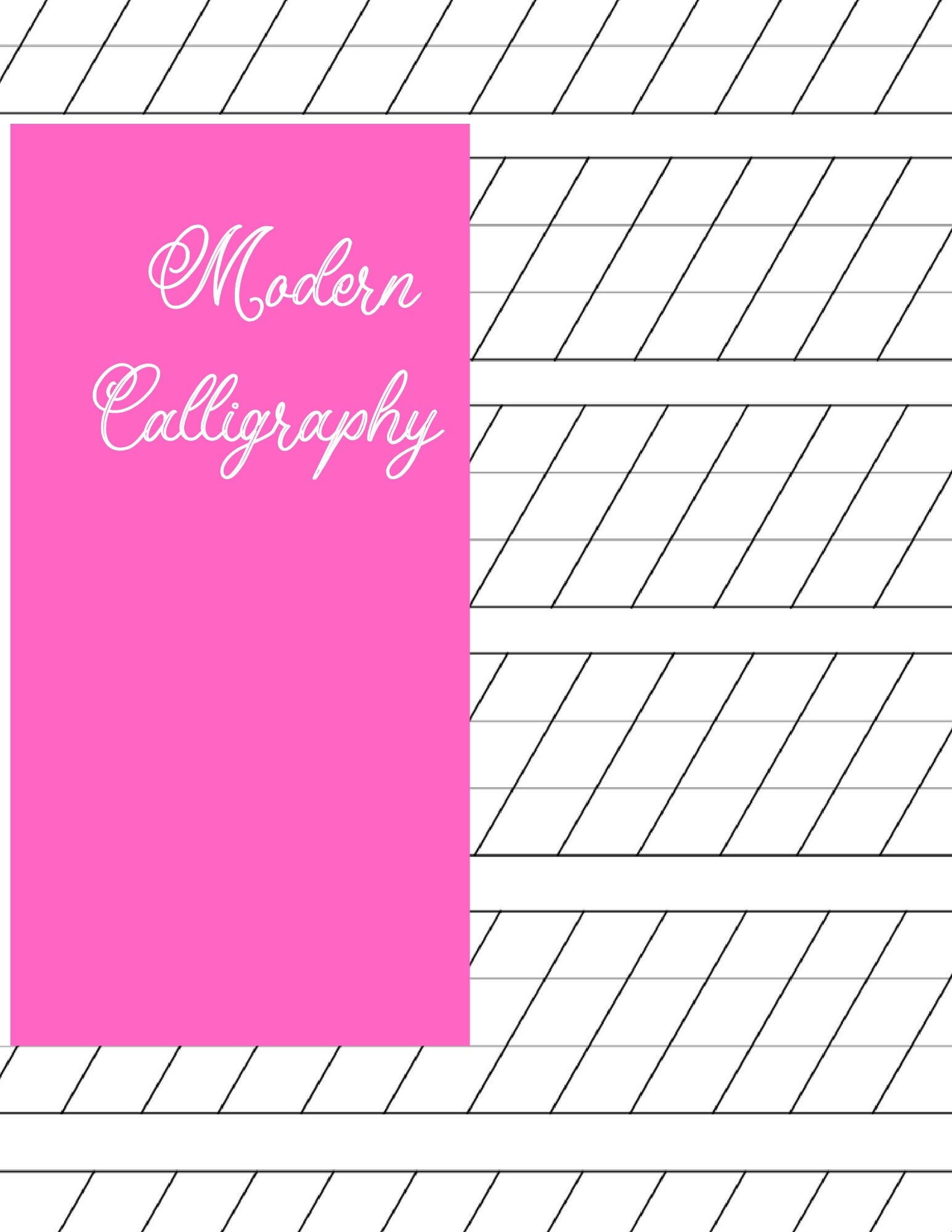 Modern Calligraphy Practice Notebook - Etsy