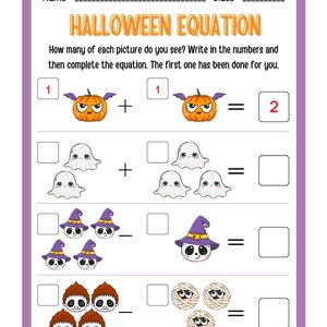 Halloween Fun Worksheets for Kids - Etsy