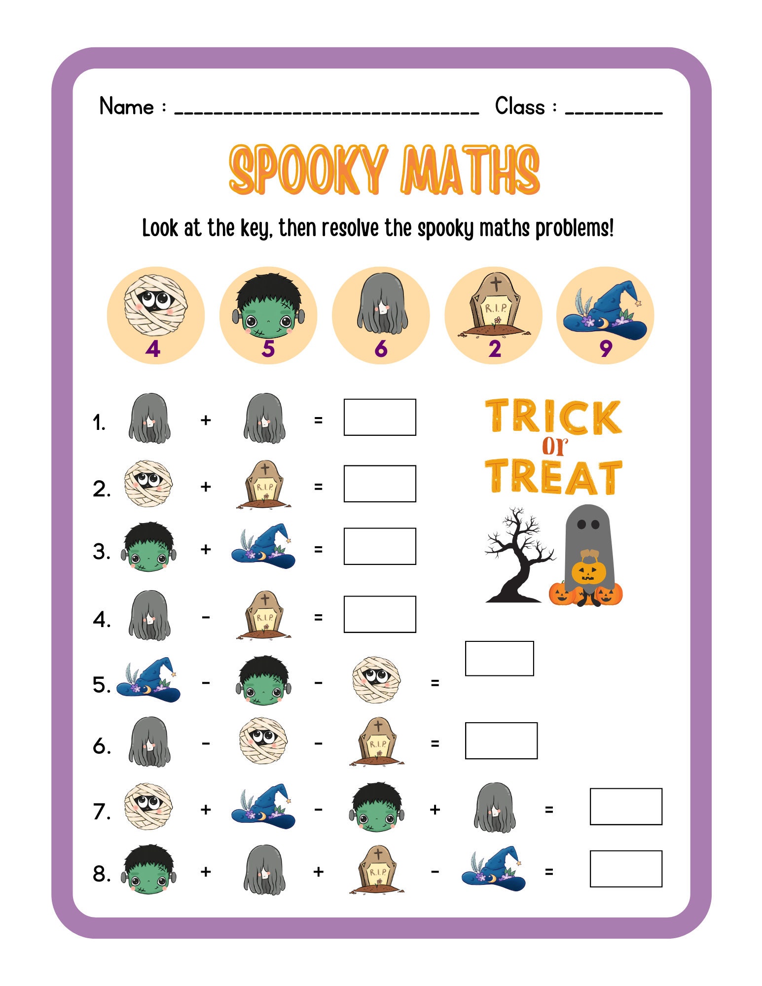 Halloween Fun Worksheets for Kids - Etsy